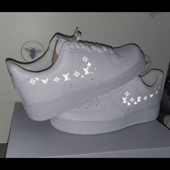 Nike | Shoes | Reflective Louis Vuitton Pattern Nike Air Force | Poshmark